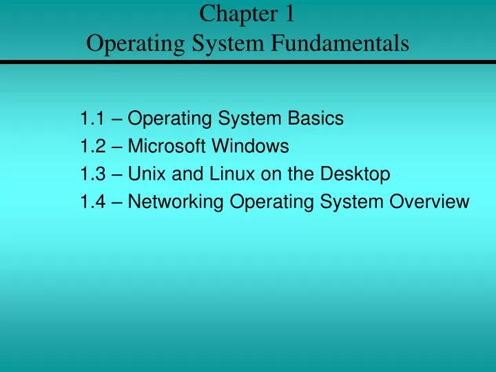 PPT - Chapter 1 Operating System Fundamentals PowerPoint Presentation, free download - ID:4454219