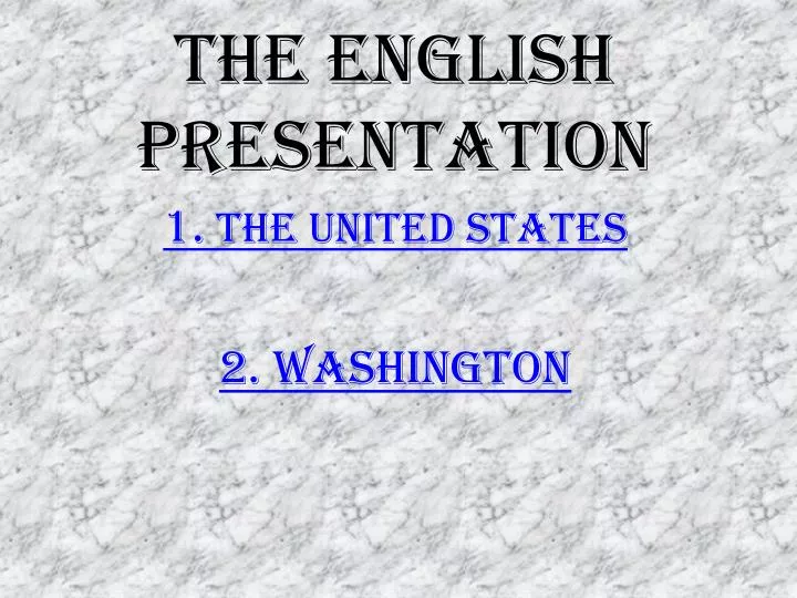 PPT - The english presentation PowerPoint Presentation, free download ...