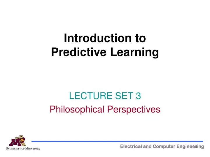 PPT - Introduction to Predictive Learning PowerPoint Presentation, free ...