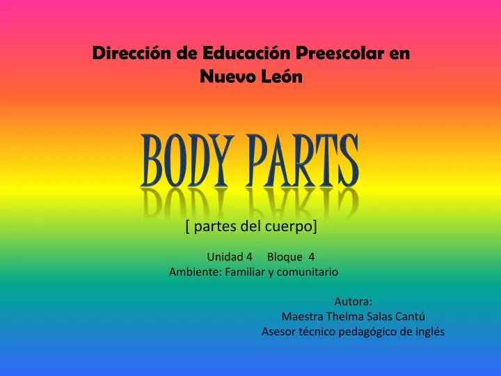 PPT - Body parts PowerPoint Presentation, free download - ID:4455650