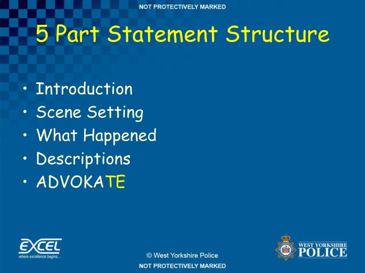 PPT - 5 Part Statement Structure PowerPoint Presentation - ID:4456035