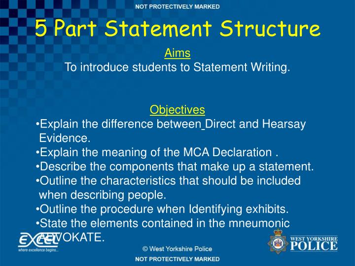 PPT - 5 Part Statement Structure PowerPoint Presentation - ID:4456035