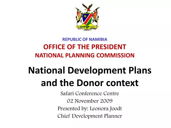PPT - National Development Plans and the Donor context PowerPoint ...