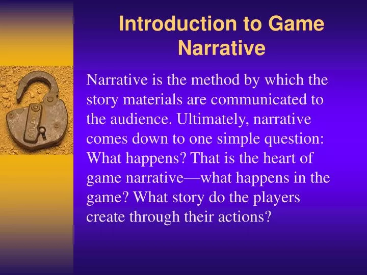 PPT - Introduction to Game Narrative PowerPoint Presentation, free ...