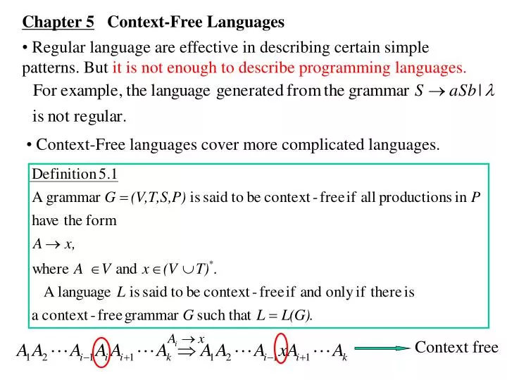 PPT - Chapter 5 Context-Free Languages PowerPoint Presentation, free ... PPT - Chapter 5 Context-Free Languages PowerPoint Presentation, free ...