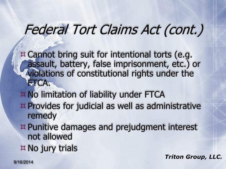 PPT - Federal Tort Claims Act and Risk Management PowerPoint ...