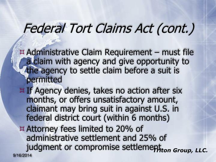 PPT - Federal Tort Claims Act and Risk Management PowerPoint ...