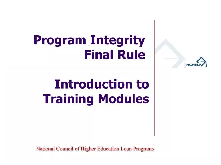 PPT - Program Integrity Final Rule PowerPoint Presentation, free ...