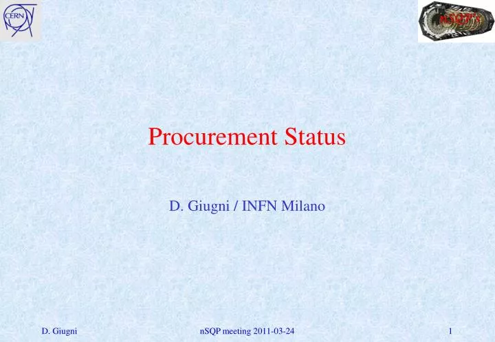 PPT - Procurement Status PowerPoint Presentation, free download - ID ...