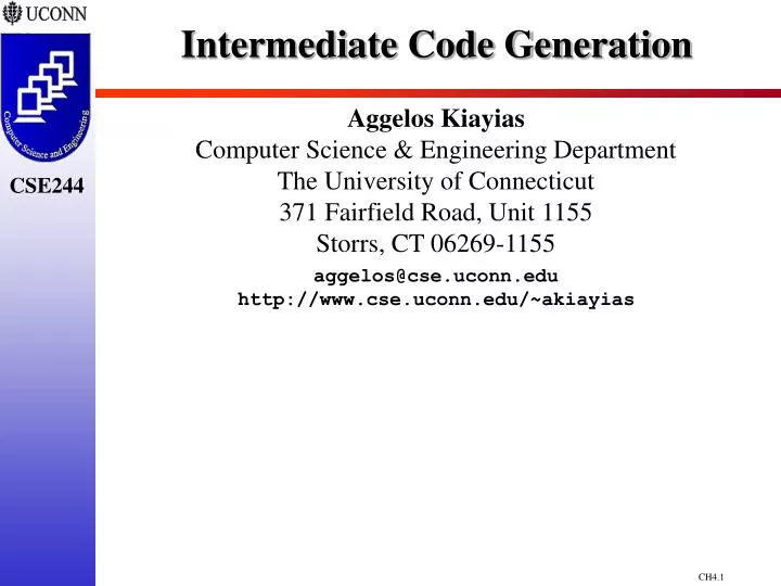 PPT - Intermediate Code Generation PowerPoint Presentation, free download - ID:4459812