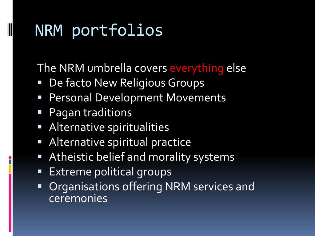 PPT - Alternative spirituality and new religious movements (nrms ...