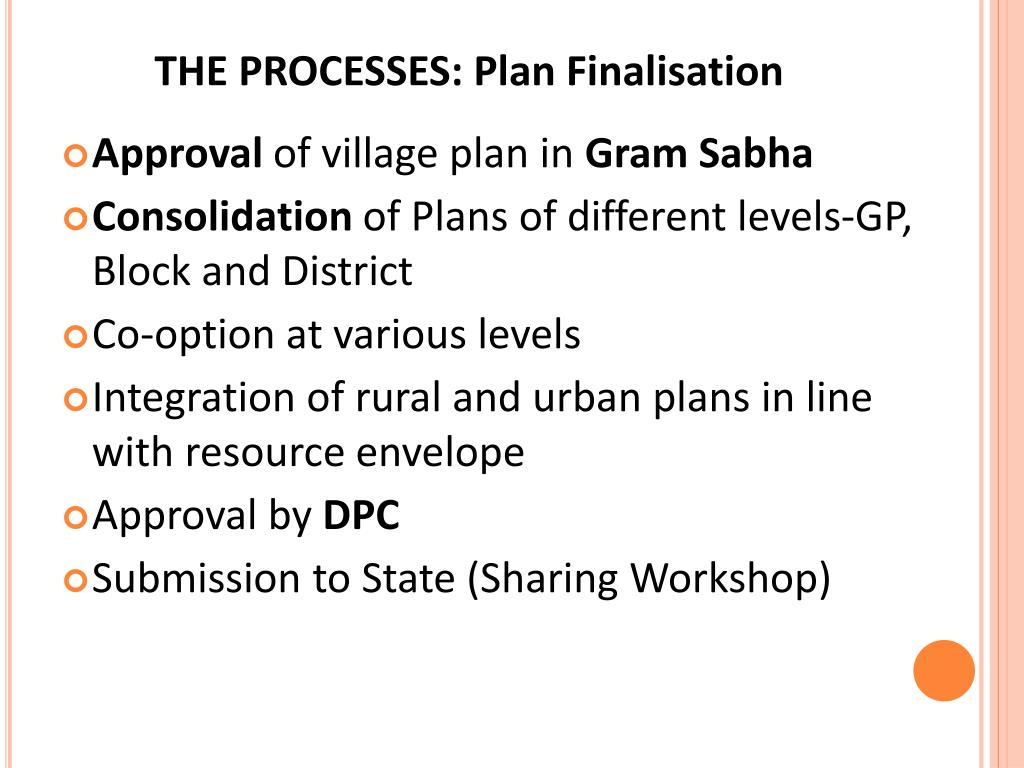 PPT - State wide roll out of Decentralised District Planning Process ...