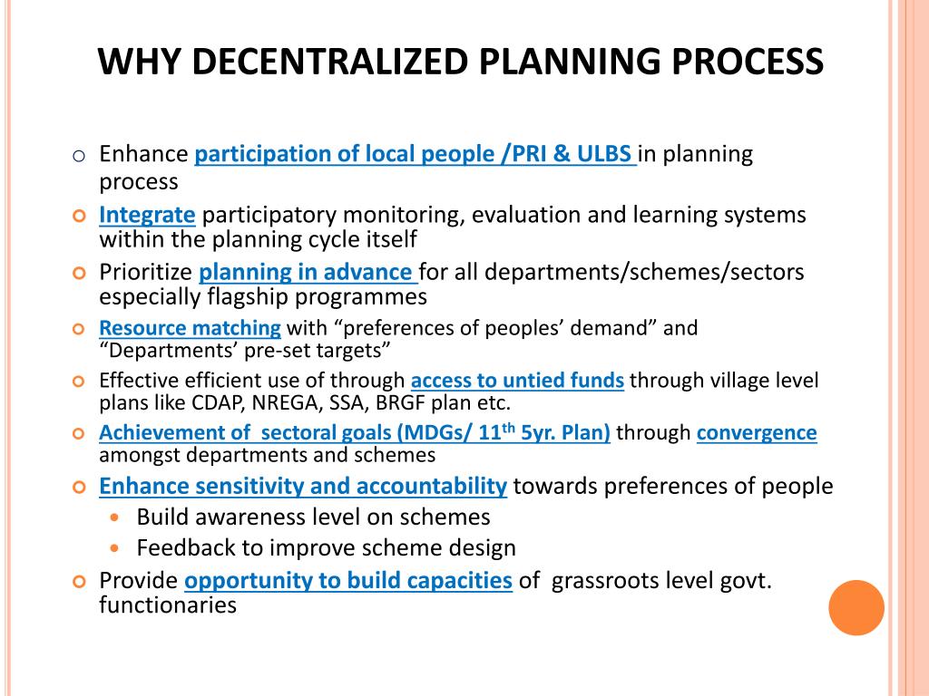 PPT - State wide roll out of Decentralised District Planning Process ...