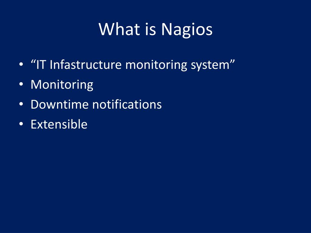 Ppt Nagios Network Monitoring Powerpoint Presentation Free Download