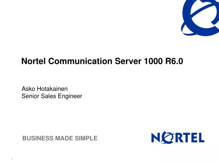 PPT - Nortel Communication Server 1000 R6.0 PowerPoint Presentation ...