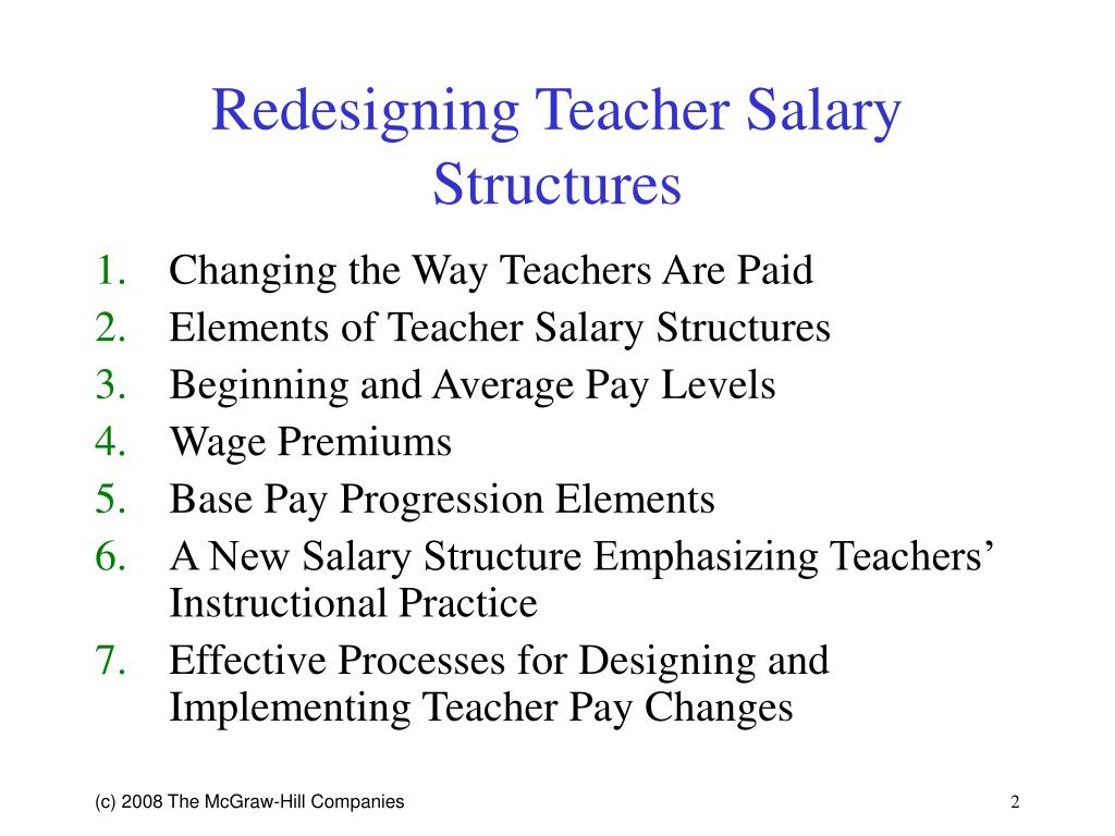 PPT - Redesigning Teacher Salary Structures PowerPoint Presentation ...