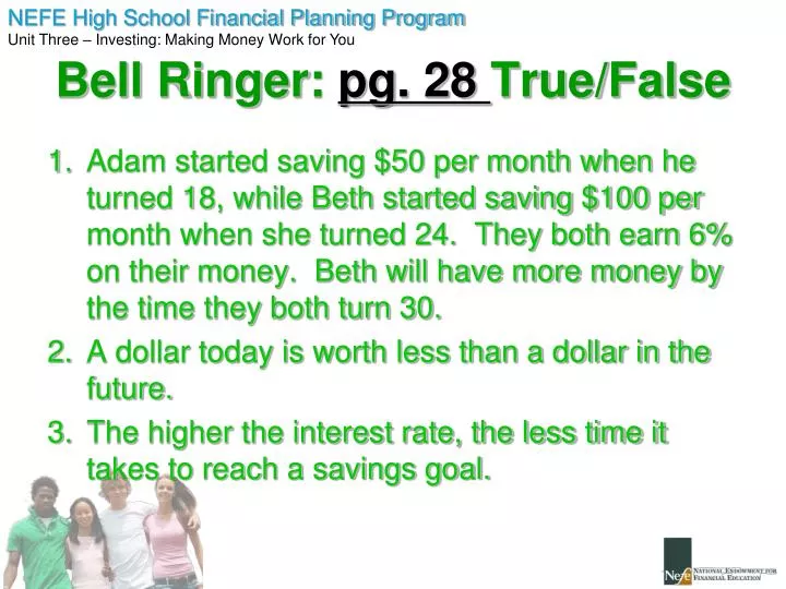 PPT - Bell Ringer: pg. 28 True/False PowerPoint Presentation, free ...