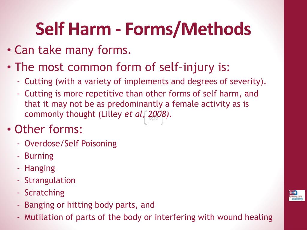 PPT - SUICIDE AND SEVERE SELF HARM PREVENTION IN PRIMARY CARE ...