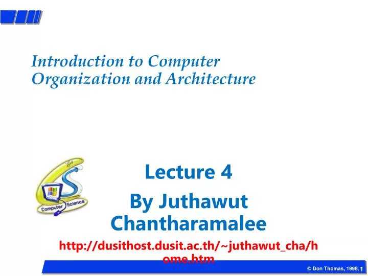 PPT - Introduction to Computer Organization and Architecture PowerPoint ...