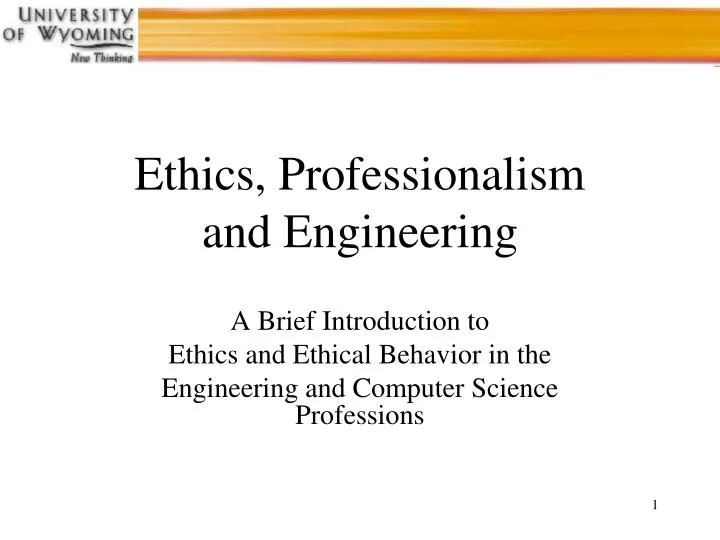 PPT - Ethics, Professionalism and Engineering PowerPoint Presentation ...