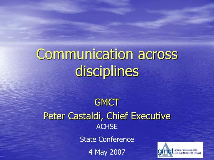 PPT - Communication across disciplines PowerPoint Presentation, free ...