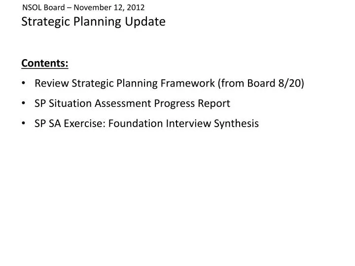 PPT - Strategic Planning Update PowerPoint Presentation, free download ...