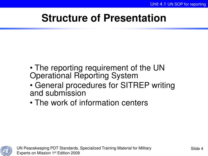 PPT - UN SOP for reporting PowerPoint Presentation - ID:4465970