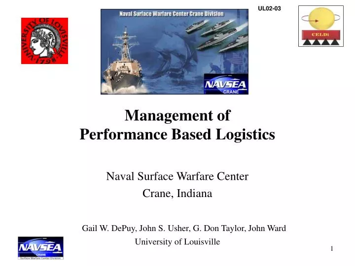 PPT - Management of Performance Based Logistics Naval Surface Warfare ...