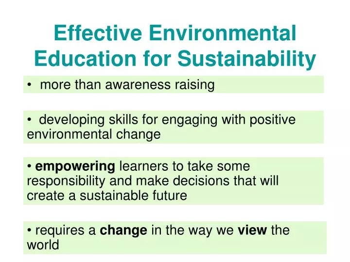 PPT - Effective Environmental Education for Sustainability PowerPoint ...