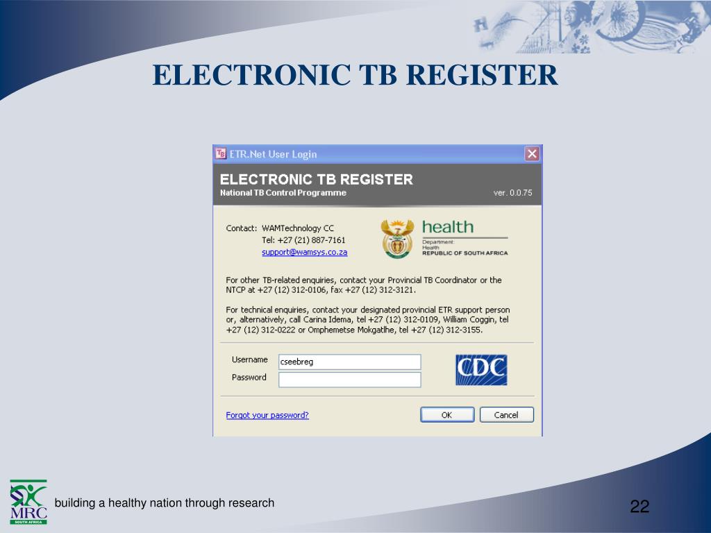 PPT - INTEGRATED SYSTEM FOR HIV/AIDS AND TB DATA MANAGEMENT IN SOUTH ...
