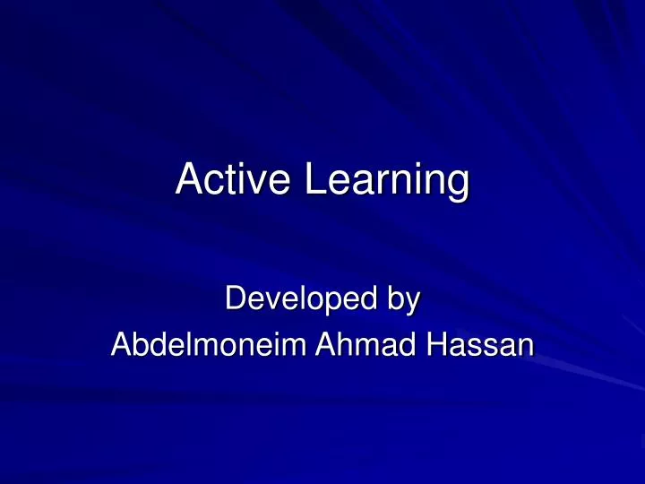 PPT - Active Learning PowerPoint Presentation, free download - ID:4467724