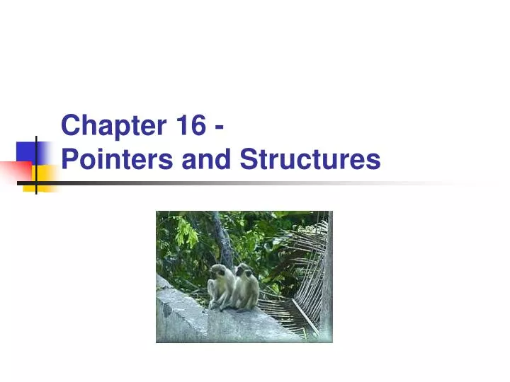 PPT - Chapter 16 - Pointers and Structures PowerPoint Presentation ...