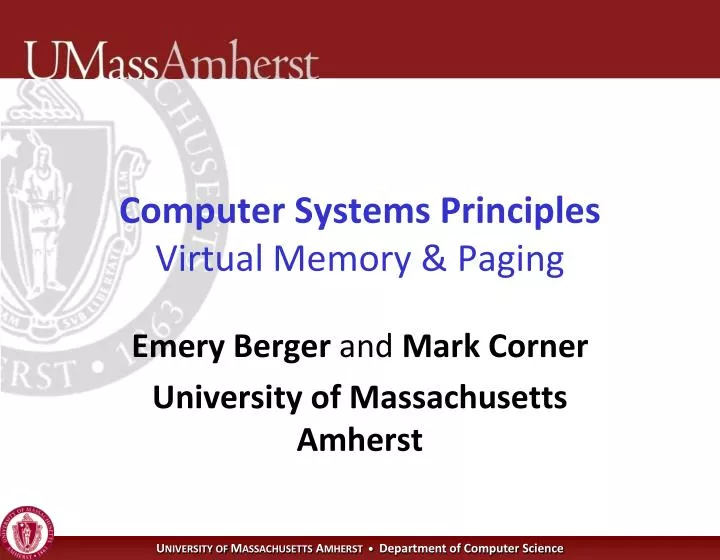 PPT - Computer Systems Principles Virtual Memory & Paging PowerPoint Presentation - ID:4468929