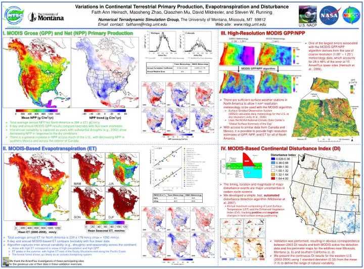 PPT - I. MODIS Gross (GPP) and Net (NPP) Primary Production PowerPoint ...
