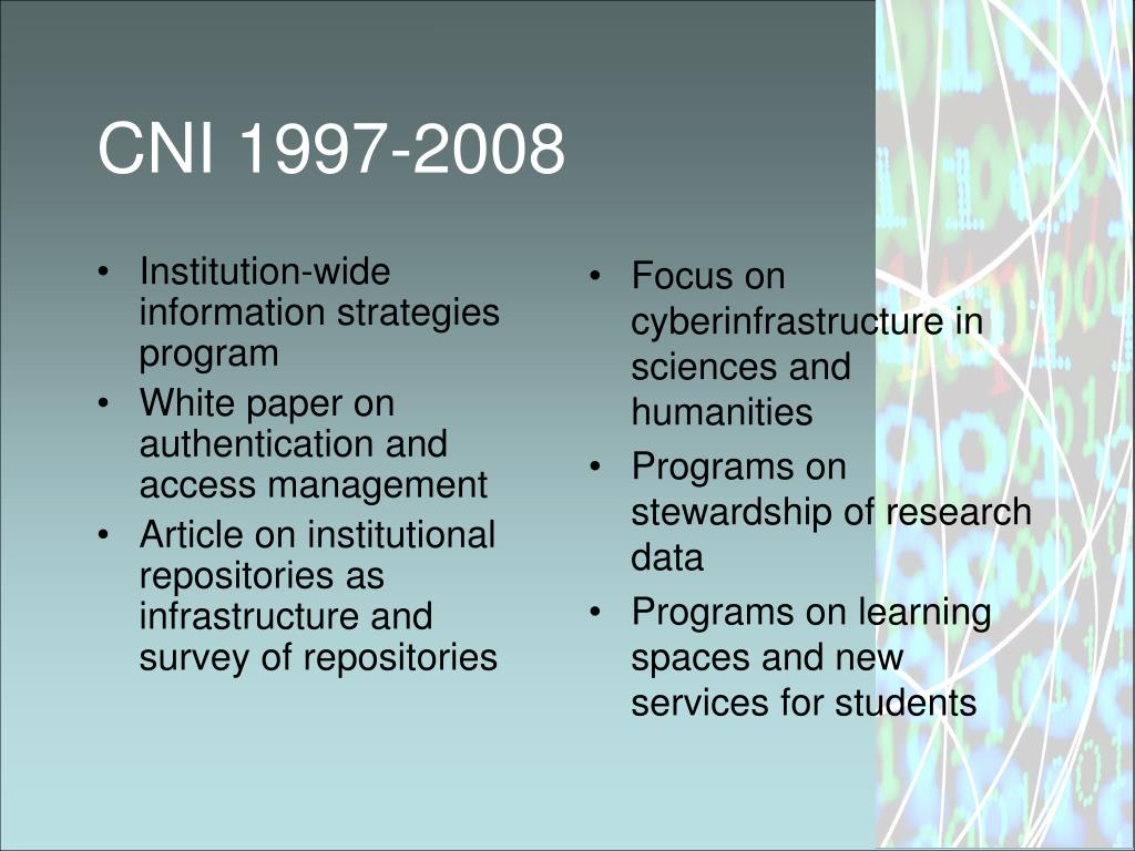 PPT - Celebrating the Career of Duane Webster Coalition for Networked ...