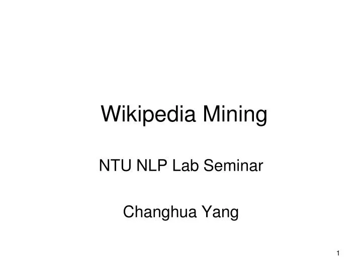PPT - Wikipedia Mining PowerPoint Presentation, free download - ID:4469509