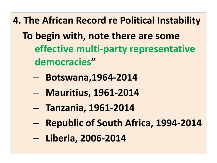 PPT - Political Instability and Development in Africa PowerPoint ...