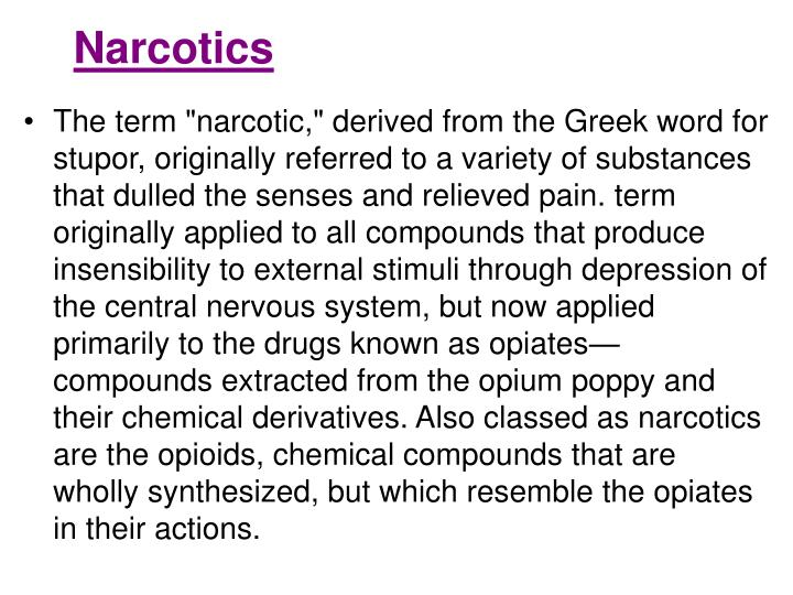 PPT - Narcotics & drugs of abuse PowerPoint Presentation - ID:4471510