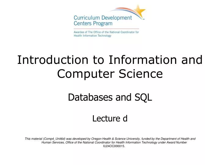 PPT - Introduction to Information and Computer Science PowerPoint Presentation - ID:4472042