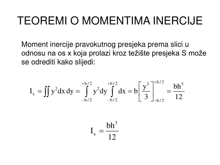 PPT - momenti inercija PowerPoint Presentation - ID:4472440
