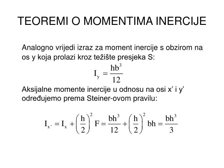 PPT - momenti inercija PowerPoint Presentation - ID:4472440