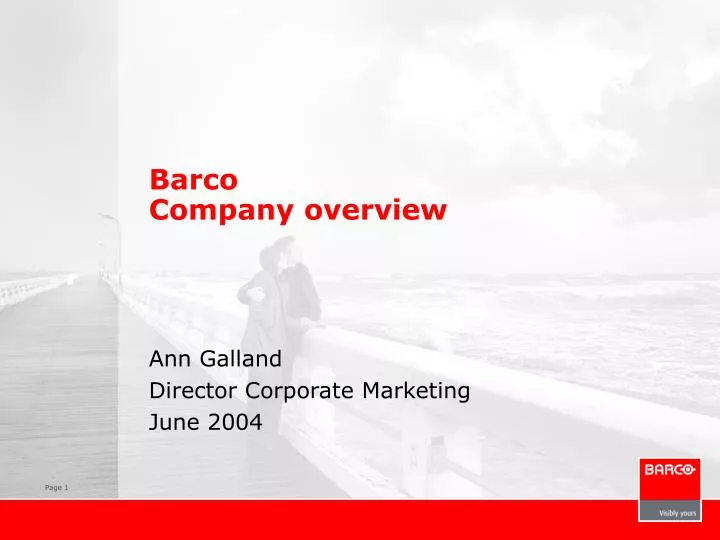 PPT - Barco Company overview PowerPoint Presentation, free download ...