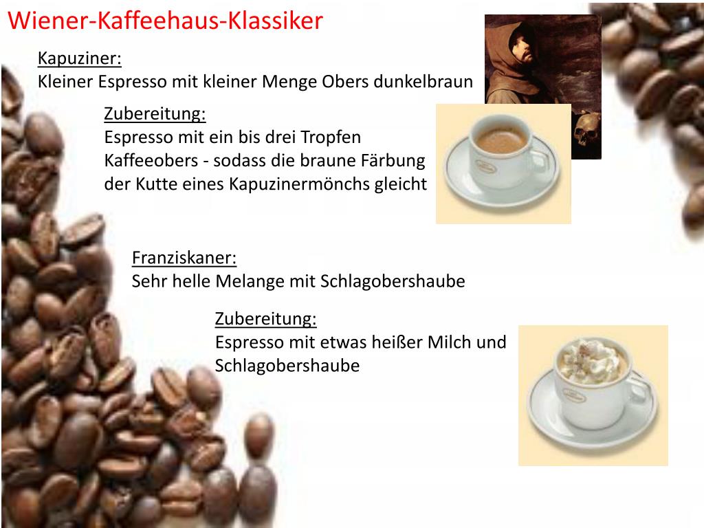 PPT - Kaffeegetränke und Kaffeespezialitäten PowerPoint Presentation ...
