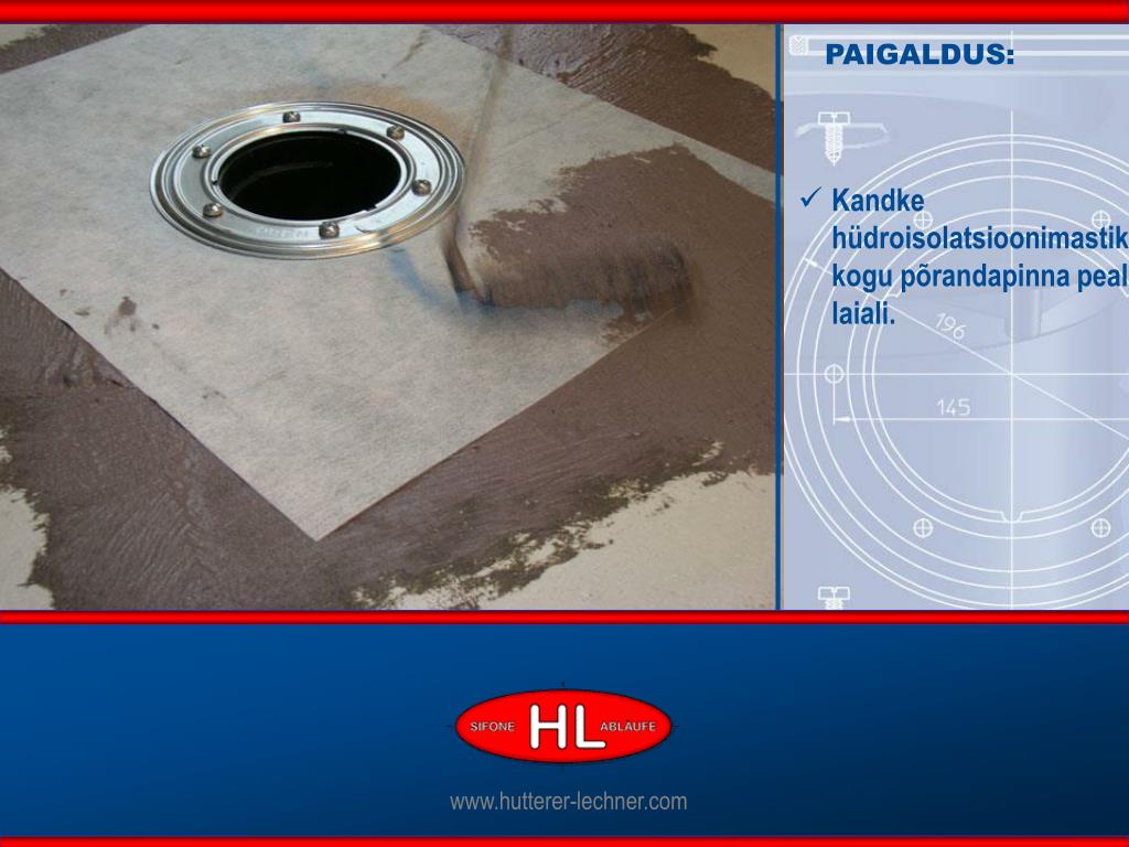 PPT - Hüdroisolatsiooni paigalduskomplekt PowerPoint Presentation, free ...