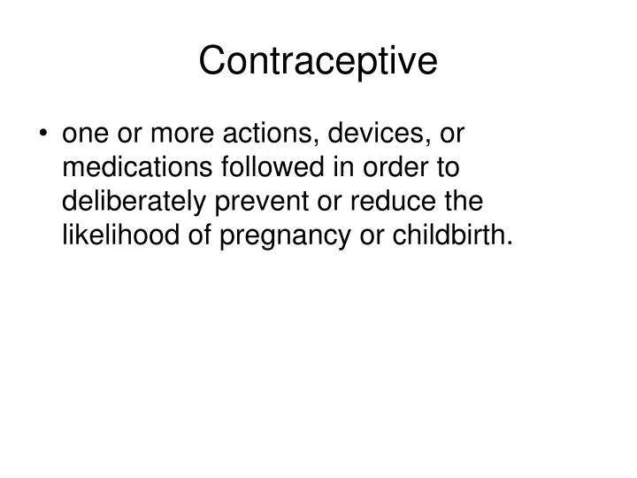 PPT - Contraceptive PowerPoint Presentation, free download - ID:4474754