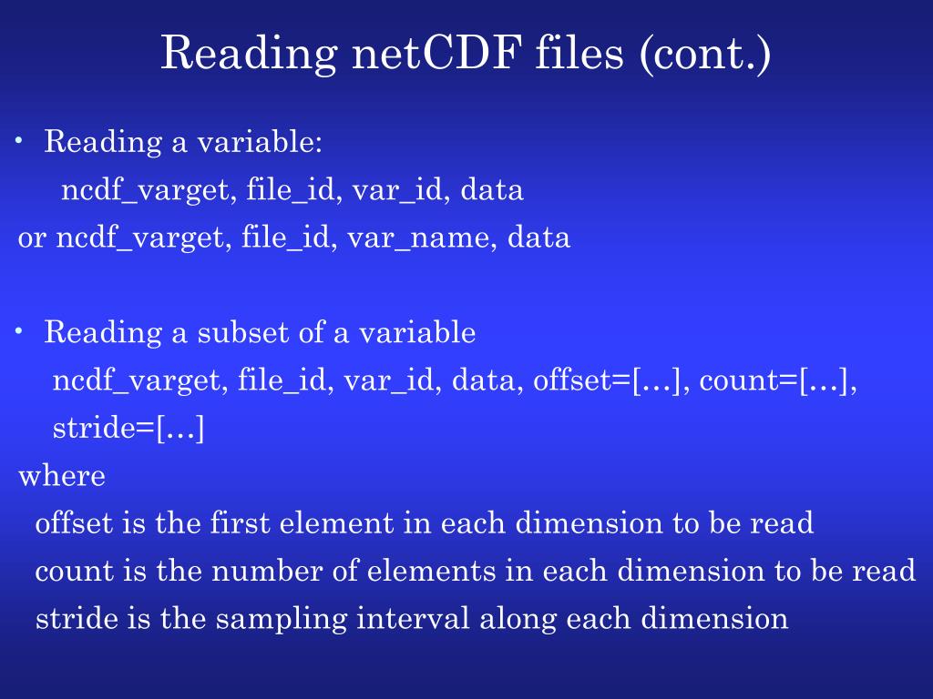 Ppt Input And Output Ii Netcdf And Hdf Files Powerpoint Presentation Id4475162
