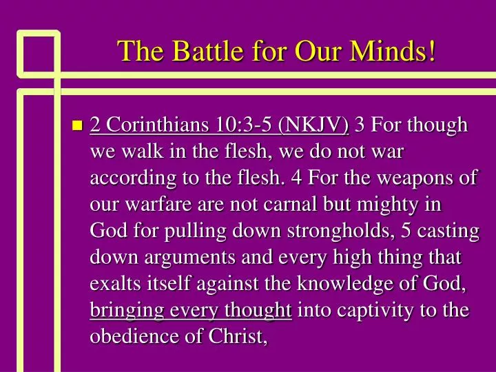 PPT - The Battle for Our Minds! PowerPoint Presentation, free download ...