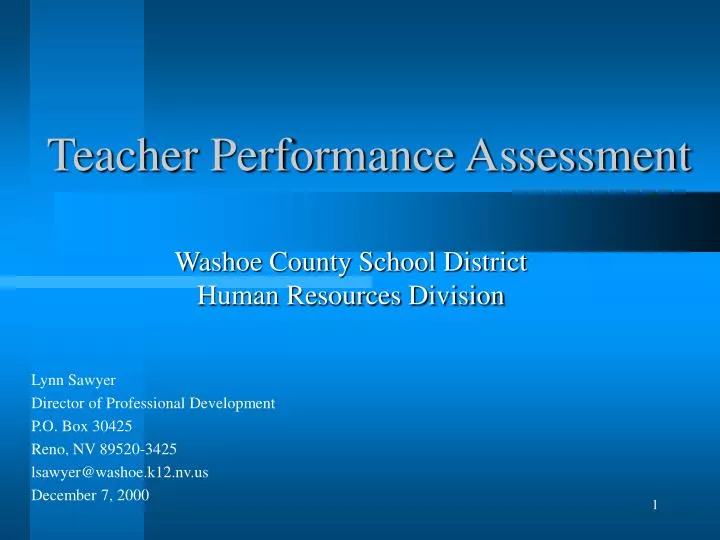 PPT - Teacher Performance Assessment PowerPoint Presentation, free ...