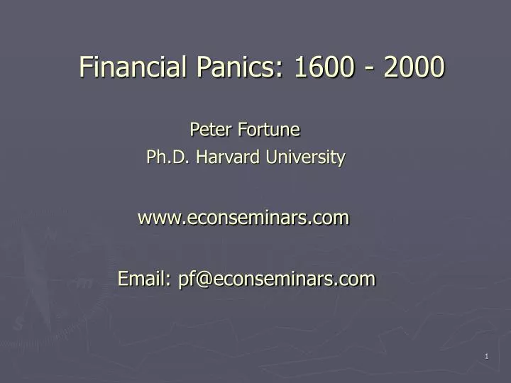 PPT - Financial Panics: 1600 - 2000 PowerPoint Presentation, free ...