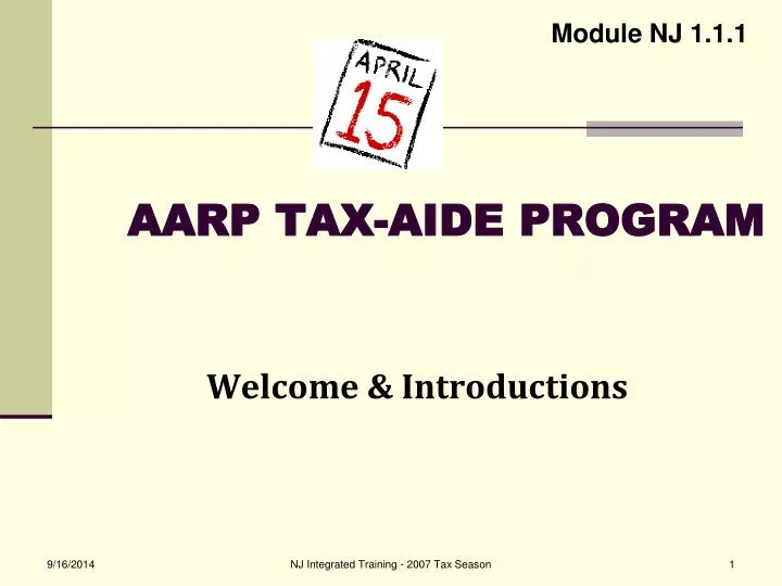 PPT - AARP TAX-AIDE PROGRAM PowerPoint Presentation, free download - ID ...